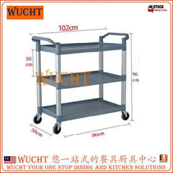 【WUCHT】SALES Troli 3 Tingkat Plastic 3-Tier Utility Cart / Trolley ...