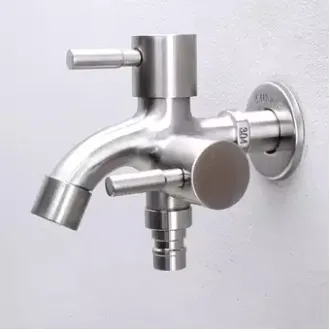 SUS304 Stainless Steel 1 in 2 out Head Two Way Water Faucet | Lazada PH