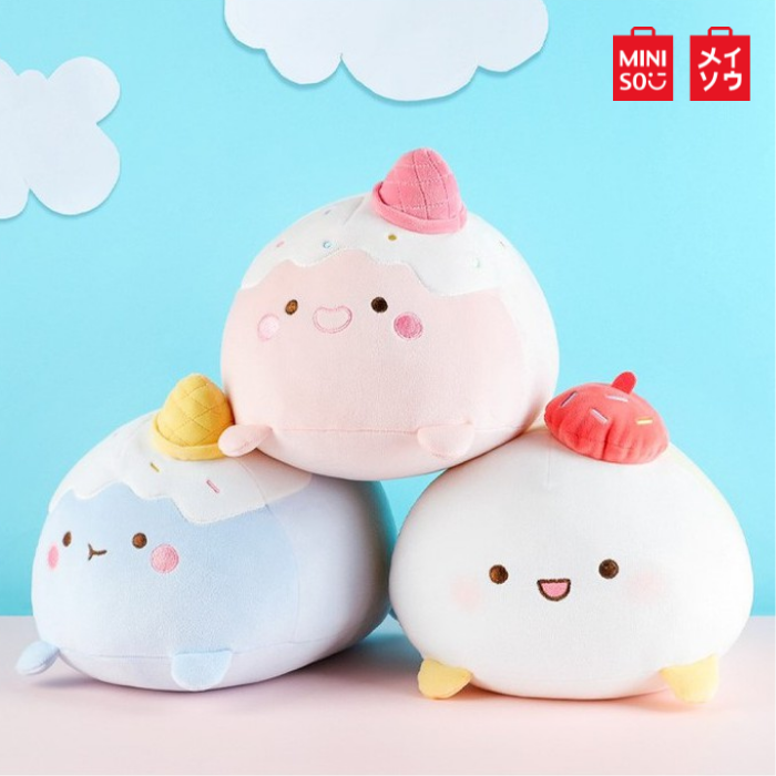 Miniso Delightful Food Series - Strawberry/Cotton Candy/Cream Plush ...