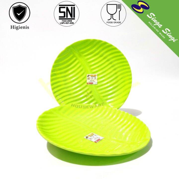 SINGASINGI 9IN PIRING MAKAN/PIRING SAJI/PIRING BULAT MELAMIN TEKSTUR ...