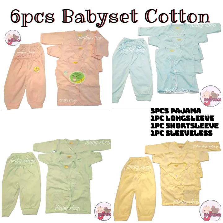 LUCKY CJ NEWBORN COLORED SET TIE SIDE AND BUTTONS | Lazada PH