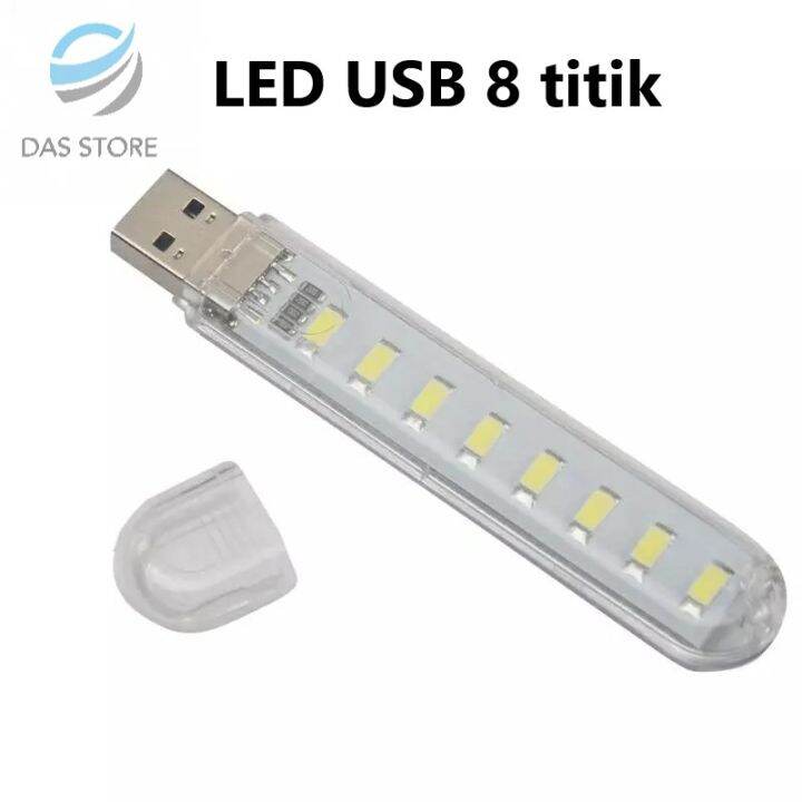 Lampu usb stick Lampu led model lurus super terang model 8 titik ...