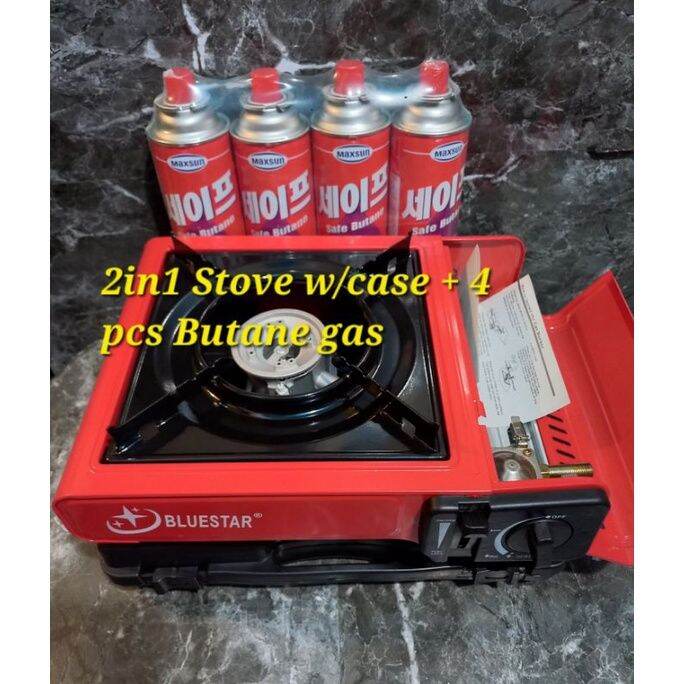 【factory outlet】 2 in 1 Portable Gas Stove(Butane LPG) + 4 Pcs Maxsun ...