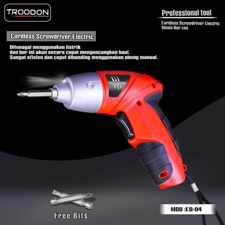 Mesin Cordless Screwdriver 4.2V Scerwdrver Bor Cordles Drill Mesin ...