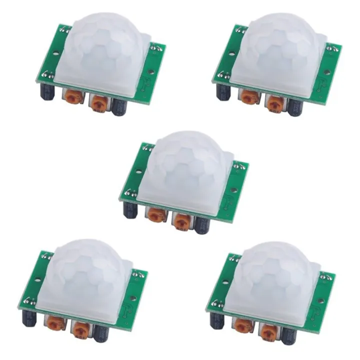 for HC-SR501 PIR Sensor Infrared IR Body Motion Module for Arduino Raspberry Pi(Pack of 5Pcs ...