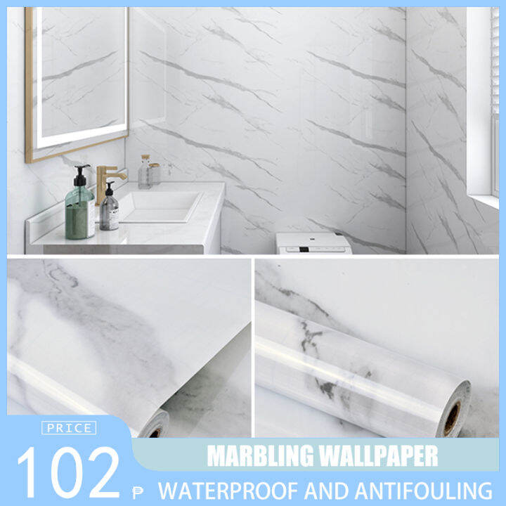 Wallpaper 10Mx45CM marble texture PVC self-adhesive waterproof ...