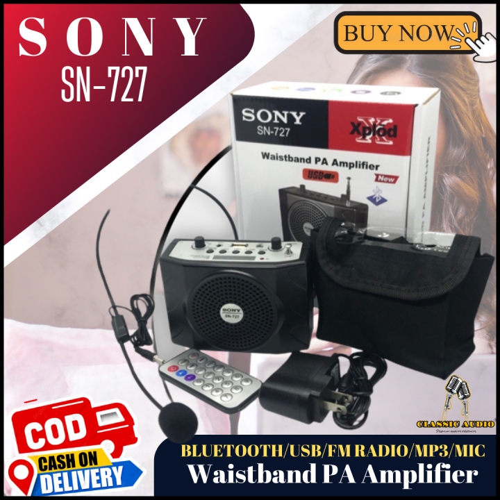 SONY WAISTBAND LAPEL VOICE PA AMPLIFIER WITH BLUETOOTH SN-727 (ORIGINAL ...