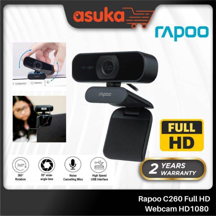Rapoo C260 Full HD Webcam HD1080 With Microphone CMOS 2 Megapixels ...