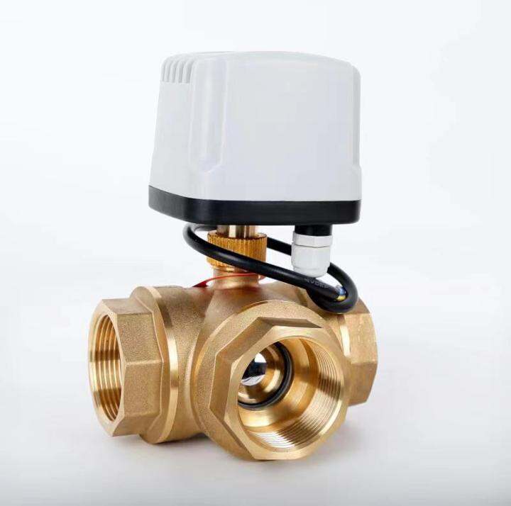 Dn15 Dn20 Dn25 Dn50 3 Ways Waterproof Motorized Ball Valve 3 Wire 2