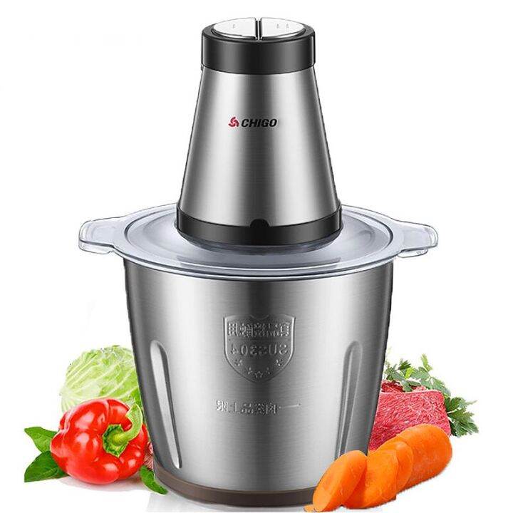 Electric Meat Grinder 2L Capacity Kitchen Chopper 2 Speed Food Processor 300W Electric Vegetable ...