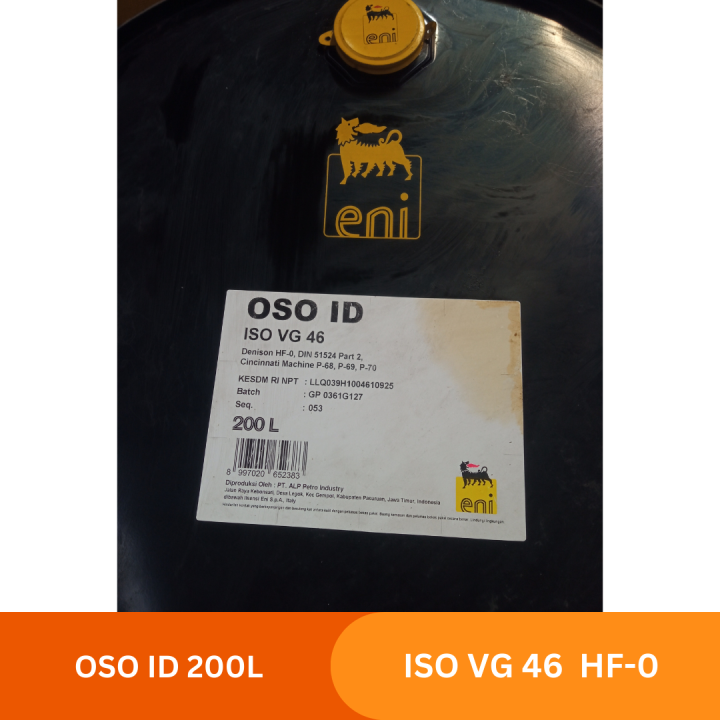 OLI ENI OSO ID 46. ISO VG 46 HF-0. 200L | Lazada Indonesia