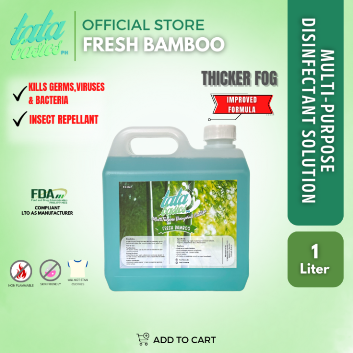 1L FRESH BAMBOO | MULTI PURPOSE DISINFECTANT SOLUTION | FOR FOGGING ...