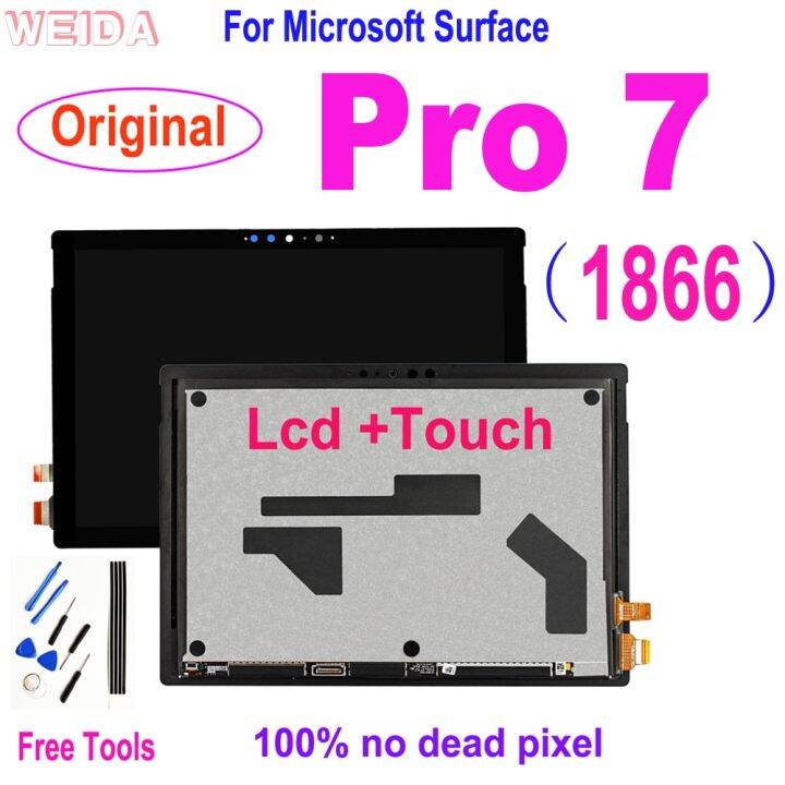 จอแอลซีดีต้นฉบับสำหรับ Microsoft Surface Pro 7 1866จอแสดงผล LCD Touch Screen Digitizer สมัชชา ...