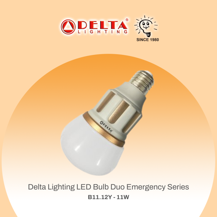 Delta Lighting LED Bulb Duo Emergency Series B11.12Y 11W | Lazada PH