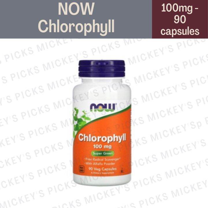 Now Chlorophyll, 100 mg, 90 Veg Capsules | Lazada PH