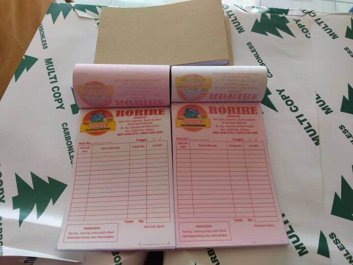 CETAK NOTA CUSTOM 1/4 FOLIO 2 RANGKAP | NOTA CUSTOM 1 RANGKAP | NOTA ...