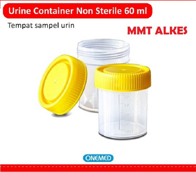 Urine Container Non Steril OneMed 60ml pot urine wadah urin | Lazada ...