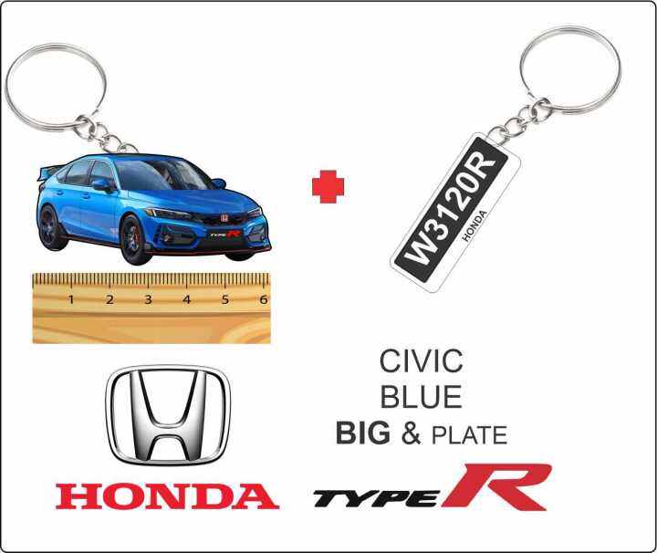 honda civic 2022 type r blue keychain 2d typer type-r | Lazada