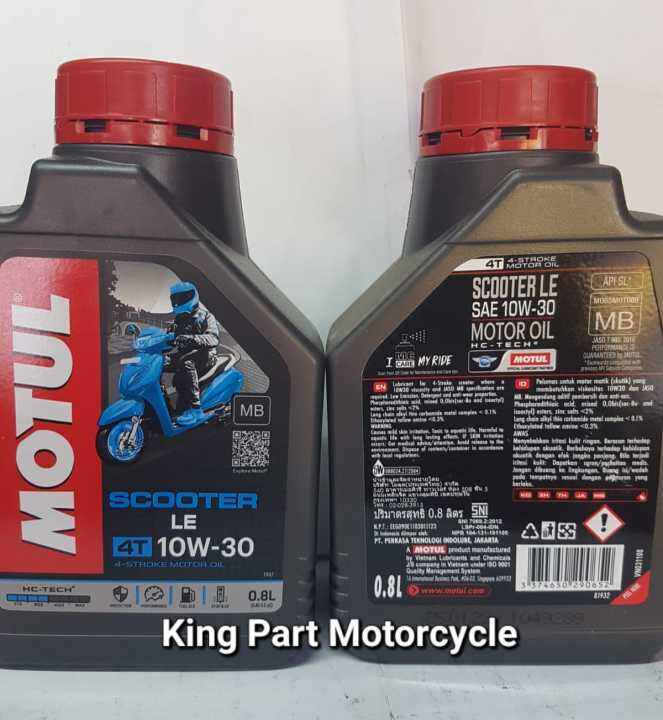 oli motul scooter matic LE 0.8 liter sae 10w 30 jaminan performa lebih baik atau 100% uang ...