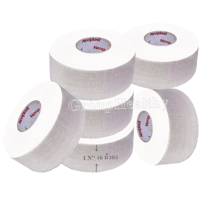 Neotape Porous นีโอเทป ผ้ายางปิดแผลแบบรูพรุน 1 นิ้วx10 หลา 6 ม้วน ...