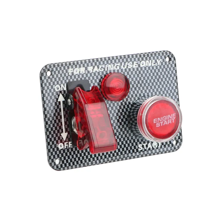 T0 Carbon Fiber 12V LED Ignition Switch Panel for Racing Car Engine ...
