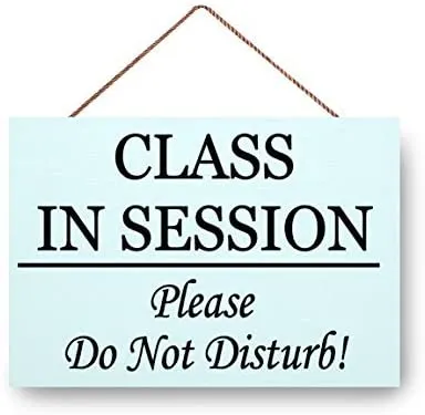 Class in Session Please Do not Disturb Wood Door Sign Modern Decor Sign ...