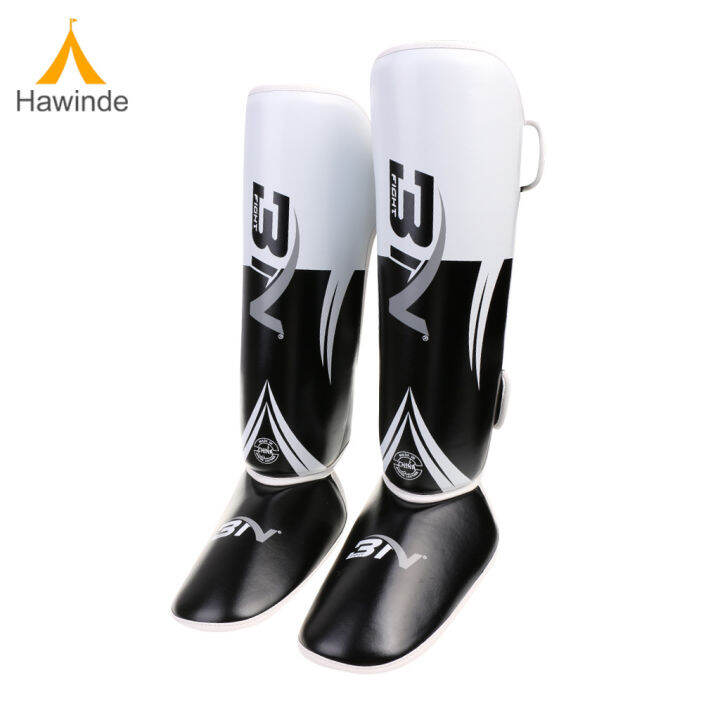 Hawinde Shin Instep Pads MMA Leg Foot Guards Muay Thai Kick Boxing ...