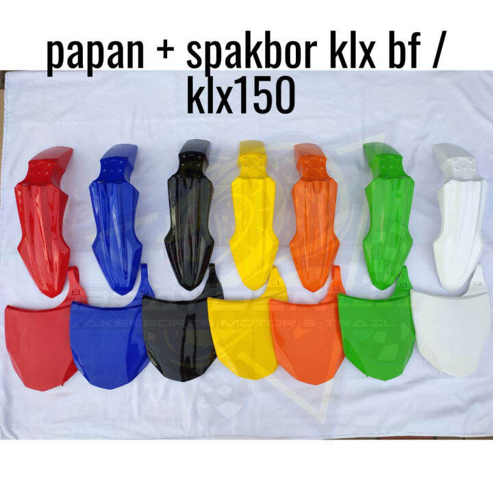 PAKET SPAKBOR DEPAN CRF 150 L DAN PAPAN NOMOR CRF 250 SUPERMOTO KLX 150 BF EXTREME D TRACKER ...