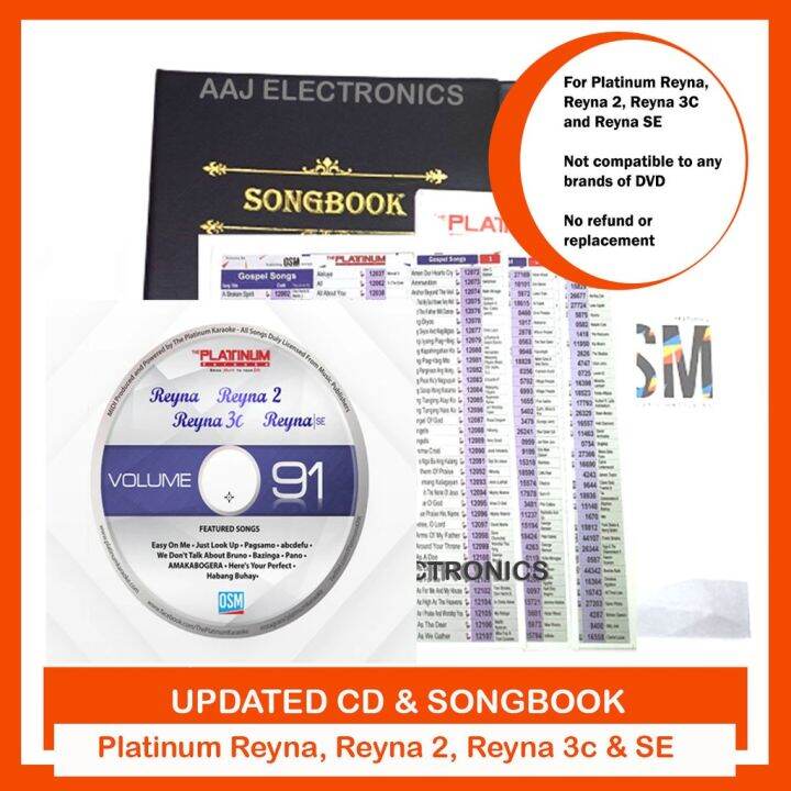 Updated CD & Songbook - Platinum Reyna,Reyna2,Reyna 3C, Reyna SE Volume 91 | Lazada PH
