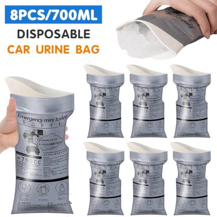4/8PCS Emergency Portable Car Urine Bag Vomit Bags Mini Toilet ...