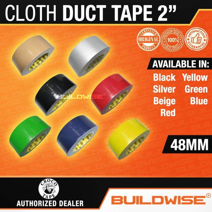 Crocodile Cloth Duct Tape 2" X 25M Assorted Colors「BUILDWISE®」 | Lazada PH