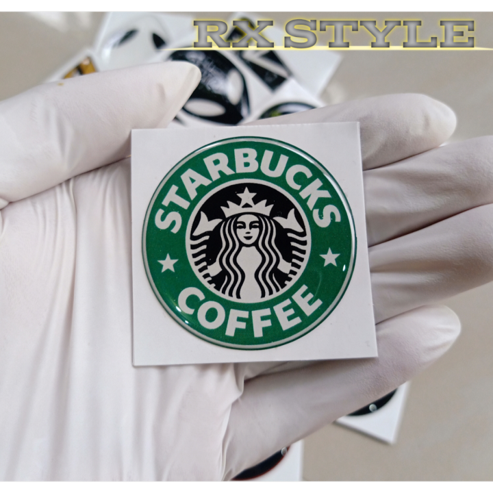 Stiker timbul Starbucks Coffee sticker emblem resin lentur | Lazada ...