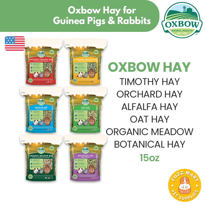 OXBOW Hay 15oz (Timothy Hay, Orchard Hay, Alfalfa Hay, Oat Hay, Organic ...