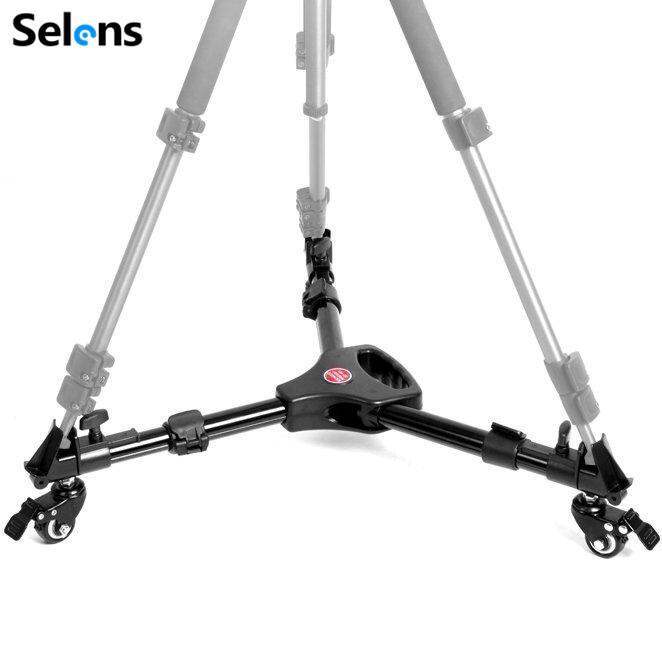 Selens Universal Heavy Duty Adjustable 3 Wheels Slider Tripod Dolly ...