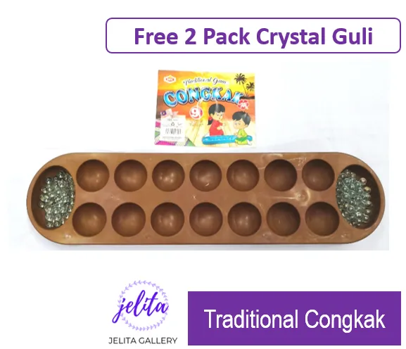 CONGKAK TRADITIONAL (PLASTIC) / FREE GULI CRYSTAL/ MAINAN TRADISIONAL ...
