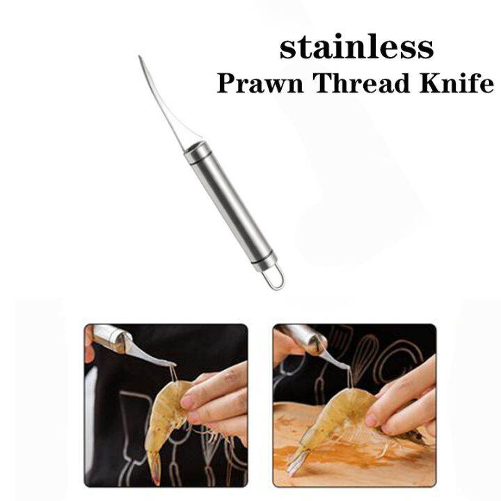 【SUPER ERYI】Stainless Steel Shrimp Thread Tool Household Shrimp Thread ...