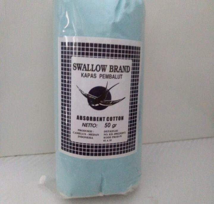 KAPAS swallow kapas pembalut luka 50gr | Lazada Indonesia