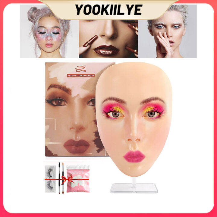YOOKIILYE Reusable 5D Eyebrow Tattoo Practice Full Face Cosmetic Makeup ...