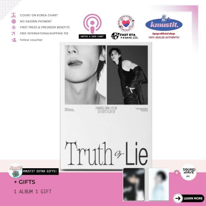 HWANG MIN HYUN 1st MINI ALBUM [Truth or Lie] (Deluxe ver.) + soundwave ...