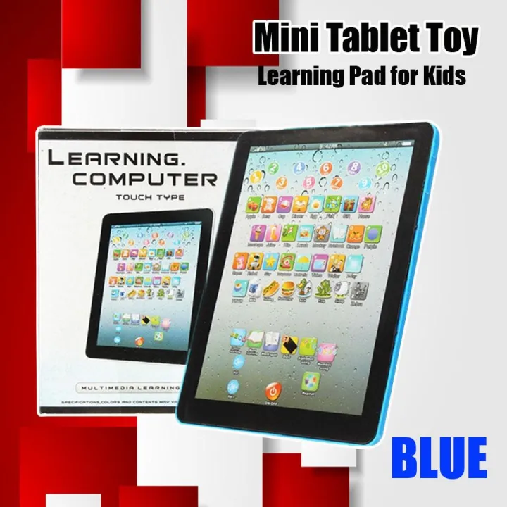 Kids English Computer Tablet Learning Educational Machine Toy (Blue ...
