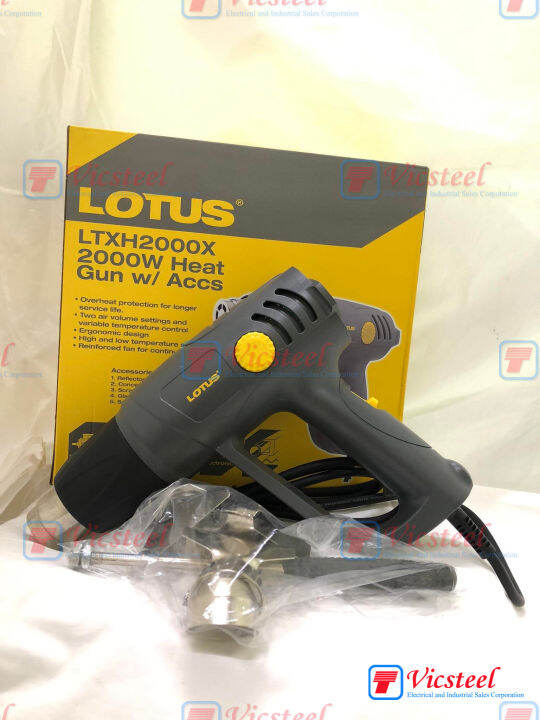 Lotus Heat Gun 2000w LTXH2000X Heat Gun with accessories 220 v | Lazada PH