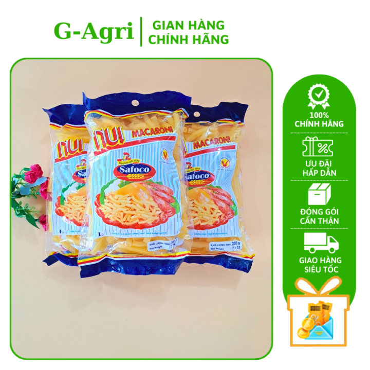 Nui Macaroni Safoco Thành Phần Làm Từ Nguyên Liệu Chính Là Gạo Và Bột ...