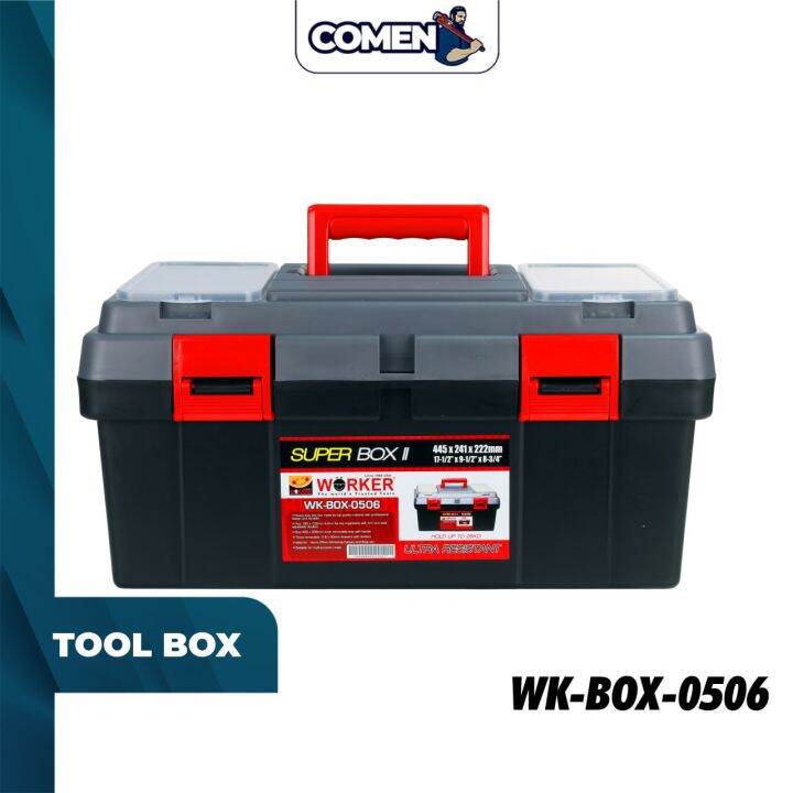 WORKER Super Box II WK-BOX-0506 Multipurpose Toolbox PVC Plastic Hand ...