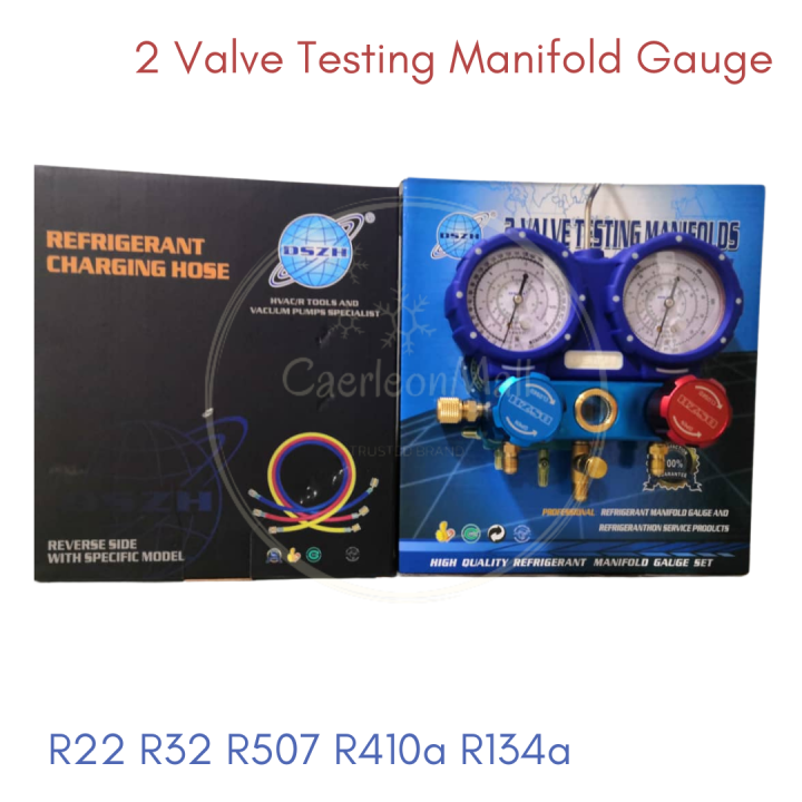[READY STOCK] 2 Valve Testing Manifold Gauge for (R22 R32 R507 R410a ...