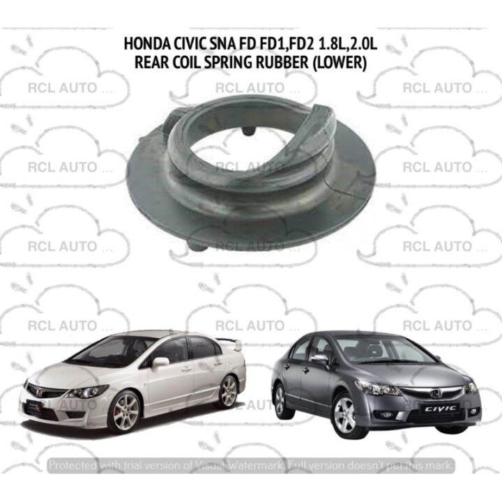 REAR COIL SPRING RUBBER UPPER/LOWER HONDA CIVIC SNA FD FD1 FD2 1.8L 2 ...