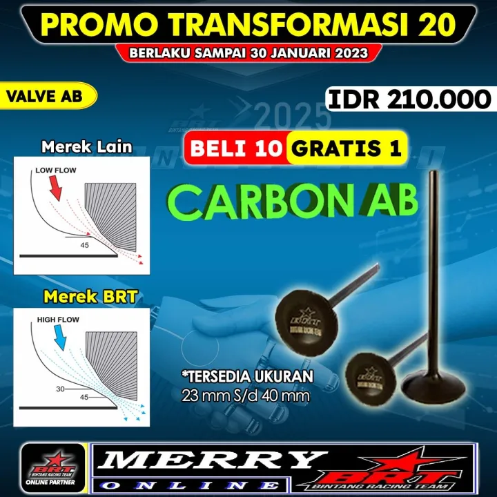 Racing Valve BRT Carbon Payung Klep Batang 5mm | Lazada Indonesia