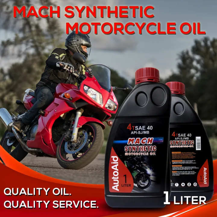 AutoAid Mach Synthetic Motorcycle Oil 4TSAE 40 API-SJ/MB (1Liter ...