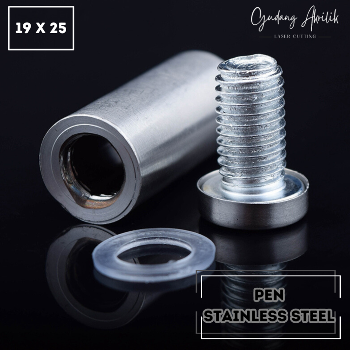 Pen Iklan Stainless / Baut Akrilik Sign Board 19 x 25 | Lazada Indonesia