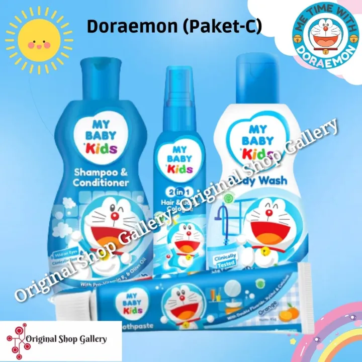 Paket Perlengkapan Mandi Anak My Baby Kids Doraemon Series varian Blue ...