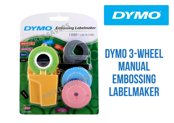 Dymo 3-wheel Manual Embossing LabelMaker (Lowercase, Cursive, Uppercase ...